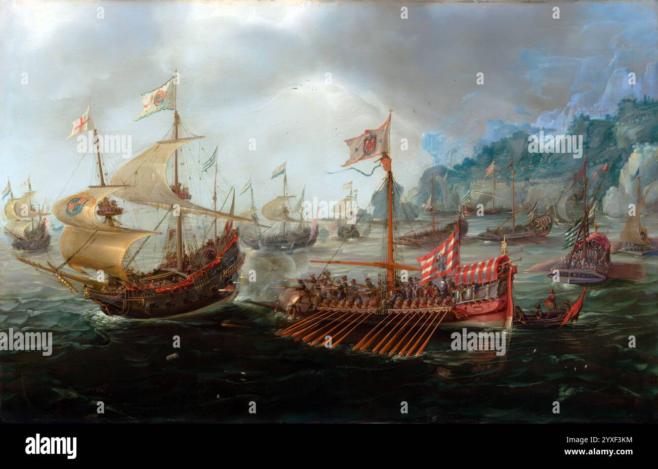 The Battle in the Strait Between Calais and Dover by Andries van ...