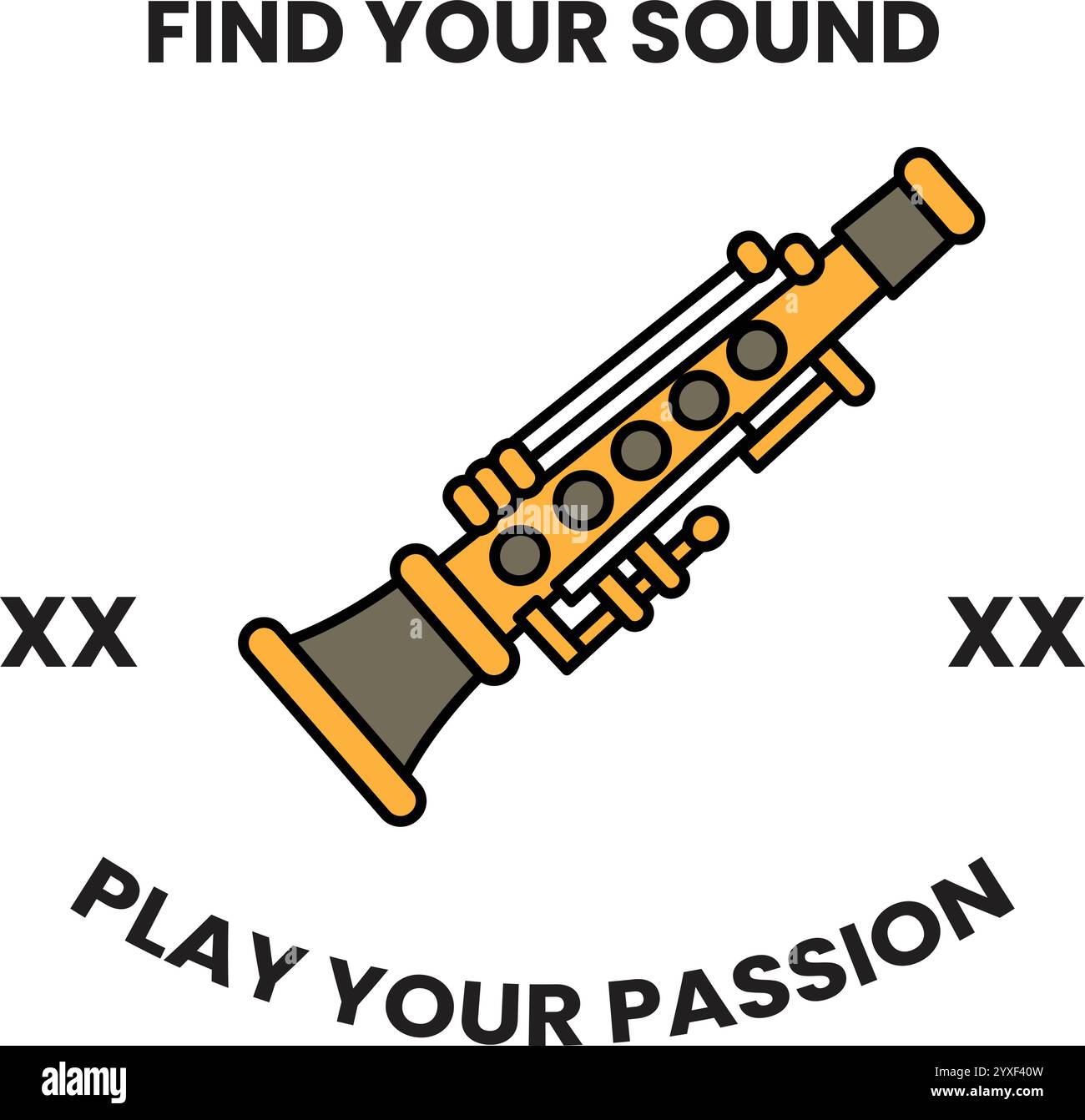 A yellow instrument with a black and white background Stock Vector ...