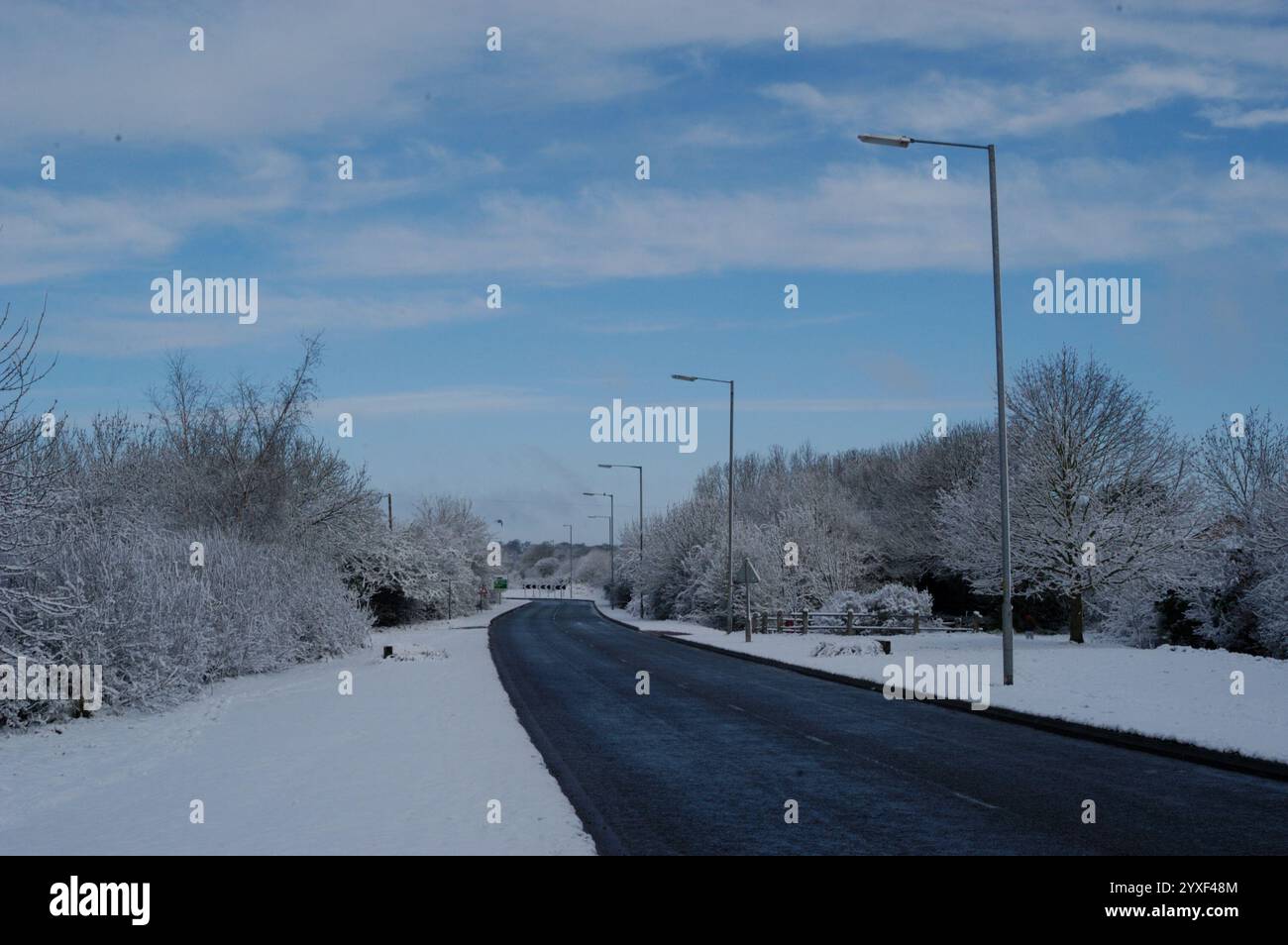 Snow and Tree Landscapes of Brackley Northamptonshire England UK 2008 ...