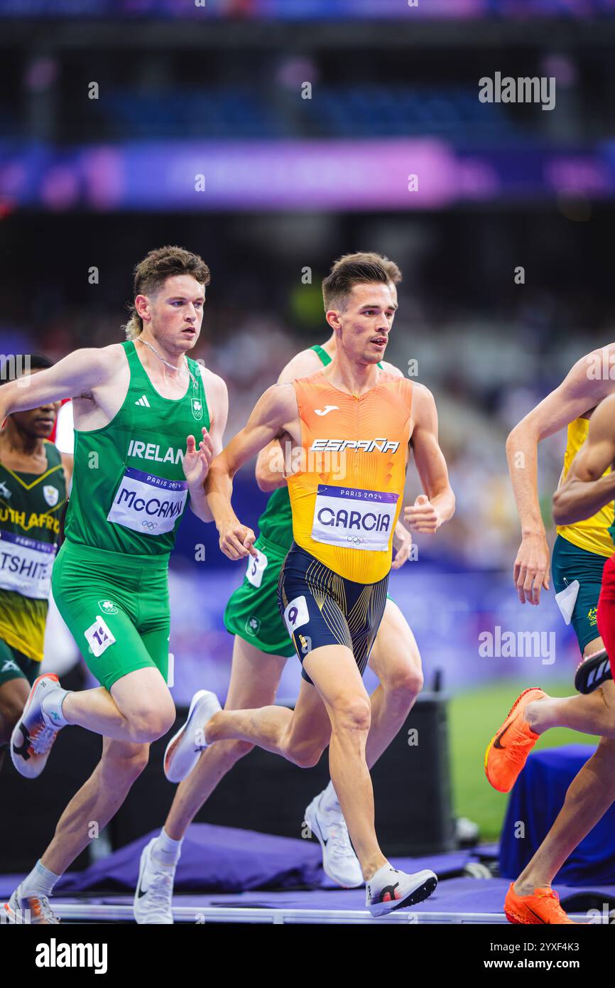 Mario García Romo participating in the 1500 metres at the Paris 2024 ...