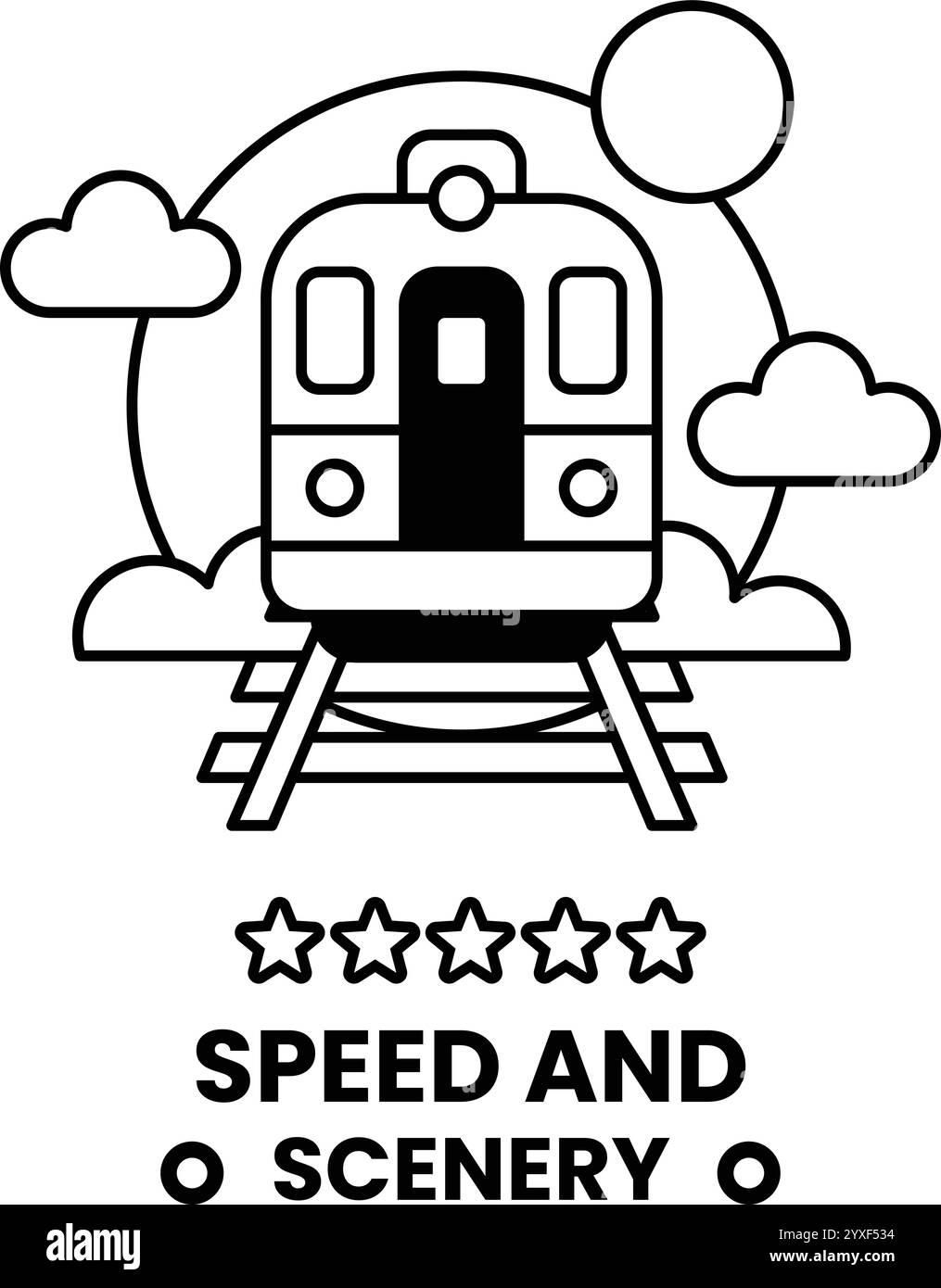 A train is shown in a black and white color scheme Stock Vector Image ...