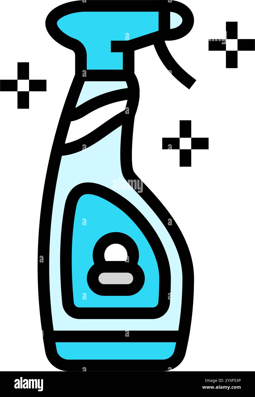 fabric freshener spray clothes care color icon vector illustration ...