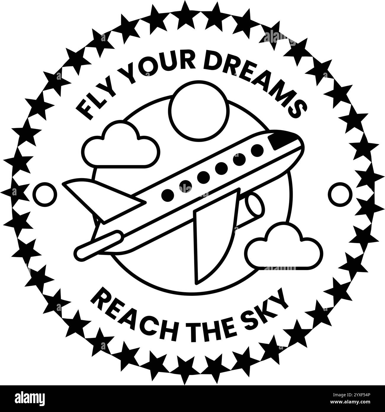 Flight sticker Black and White Stock Photos & Images - Alamy