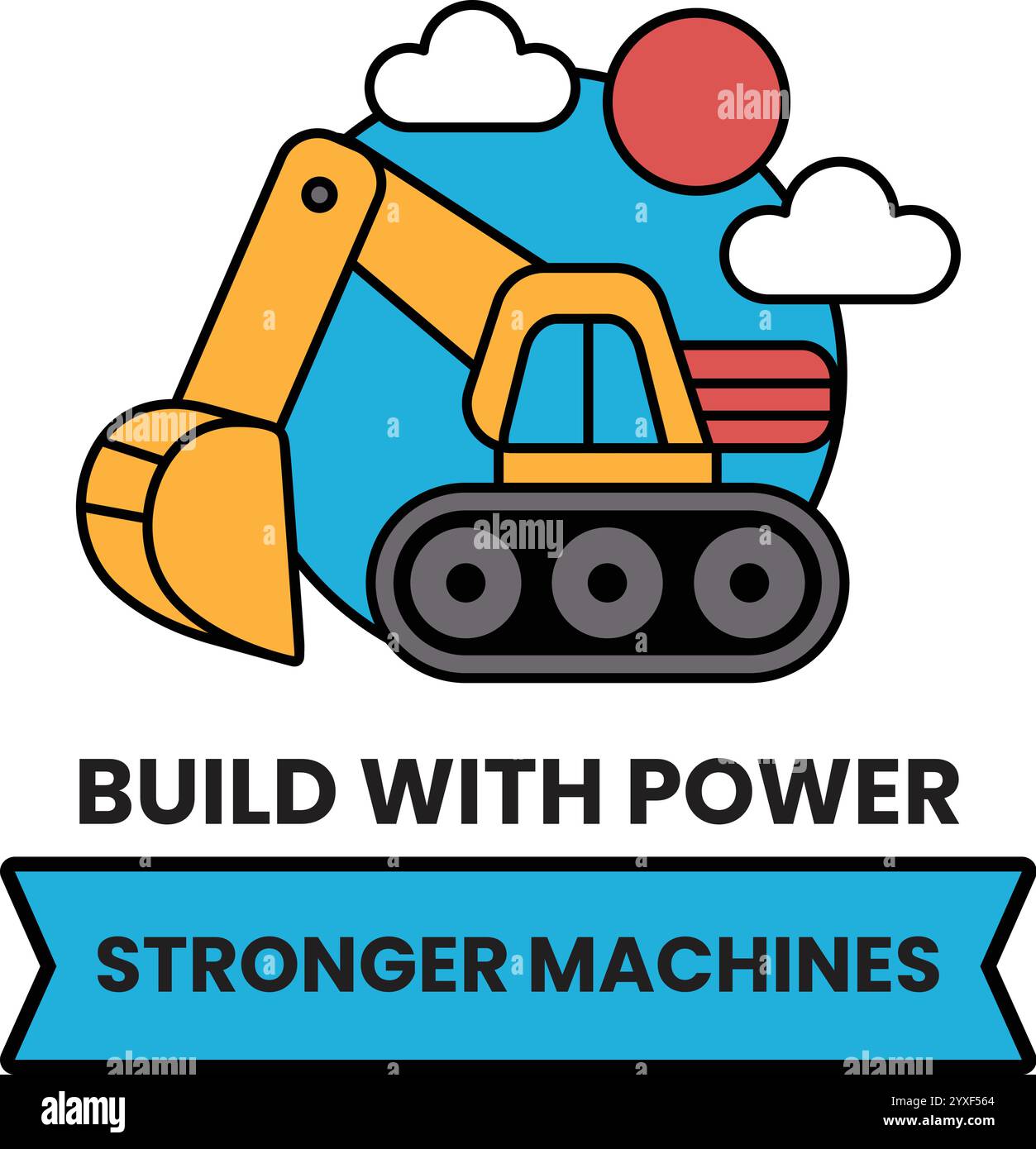 Machines excavator Stock Vector Images - Alamy