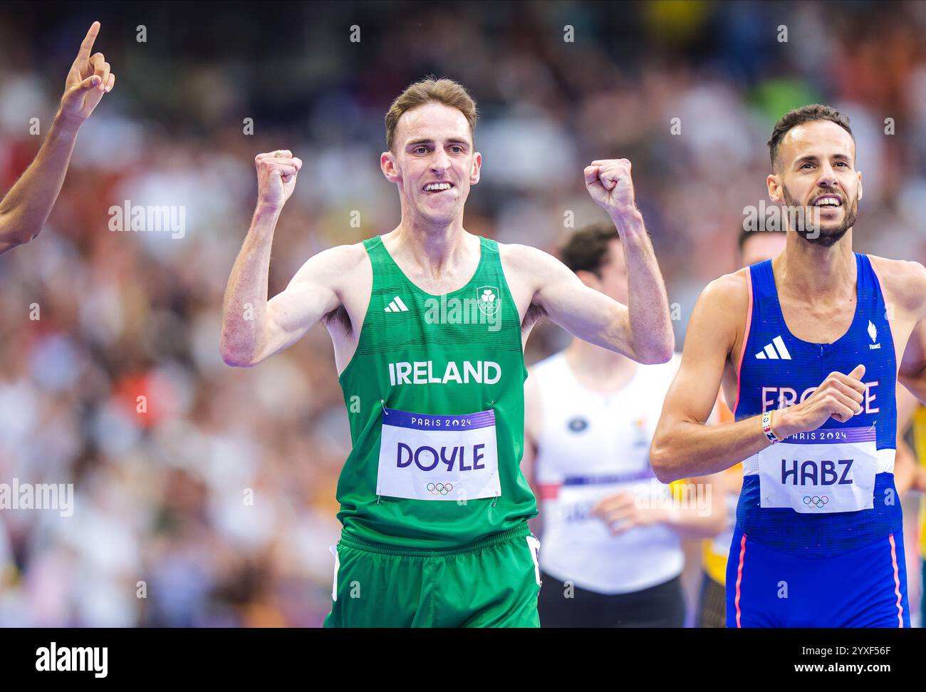Cathal Doyle participating in the 1500 metres at the Paris 2024 Olympic ...