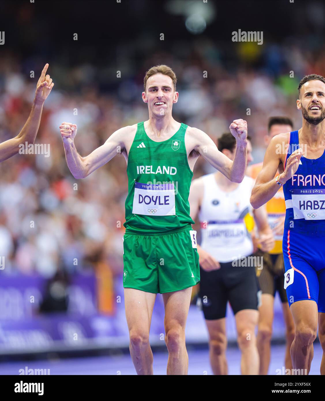 Cathal Doyle participating in the 1500 metres at the Paris 2024 Olympic ...