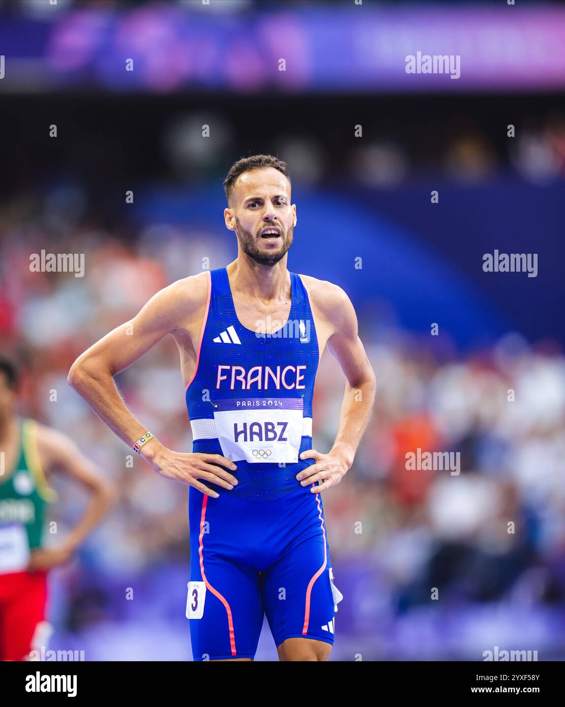 Azeddine Habz participating in the 1500 metres at the Paris 2024 ...