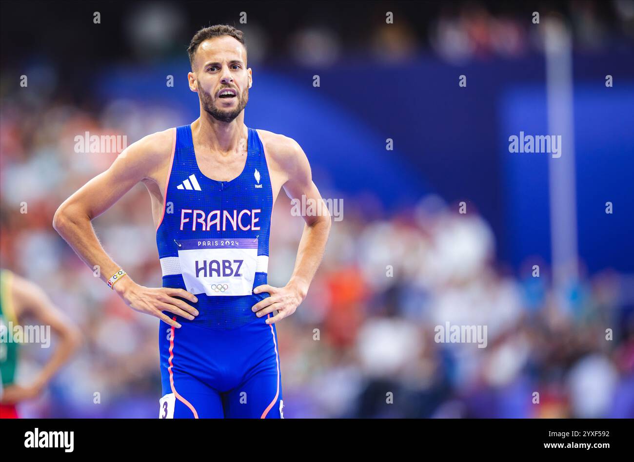 Azeddine Habz participating in the 1500 metres at the Paris 2024 ...