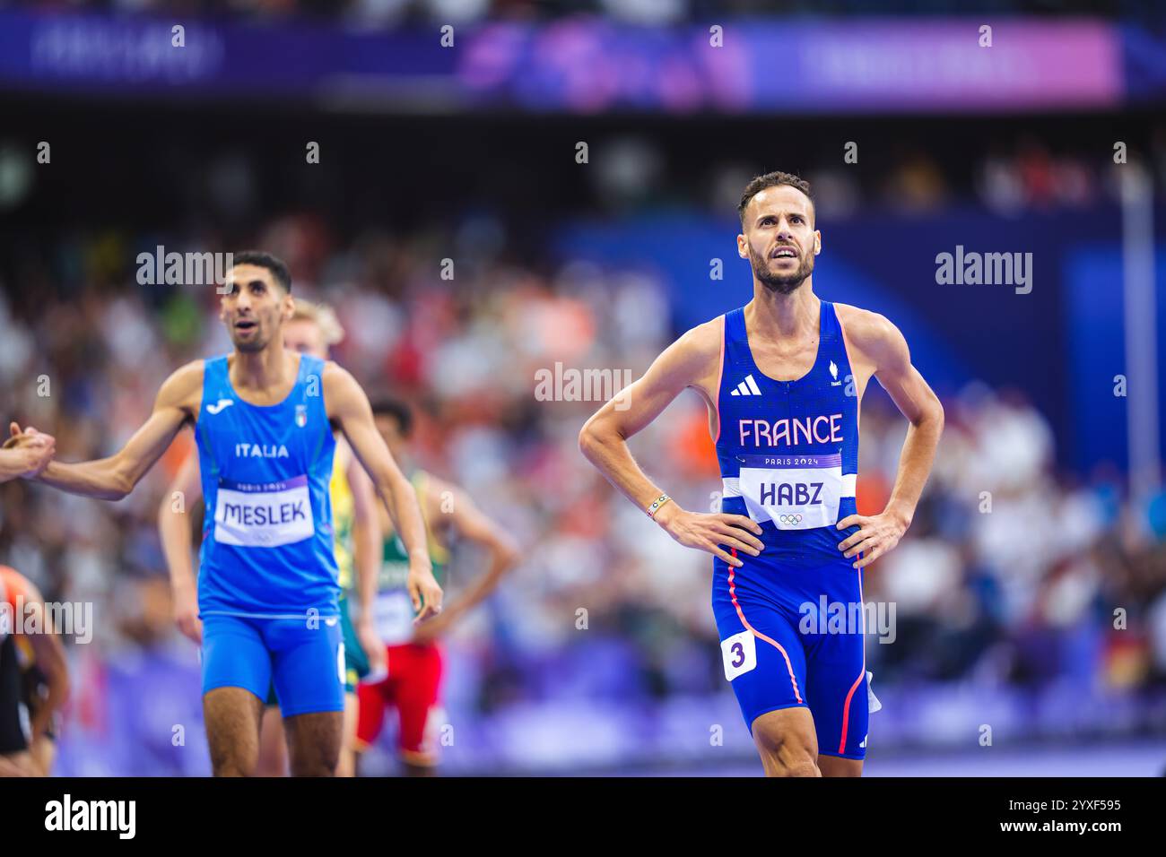 Azeddine Habz participating in the 1500 metres at the Paris 2024 ...