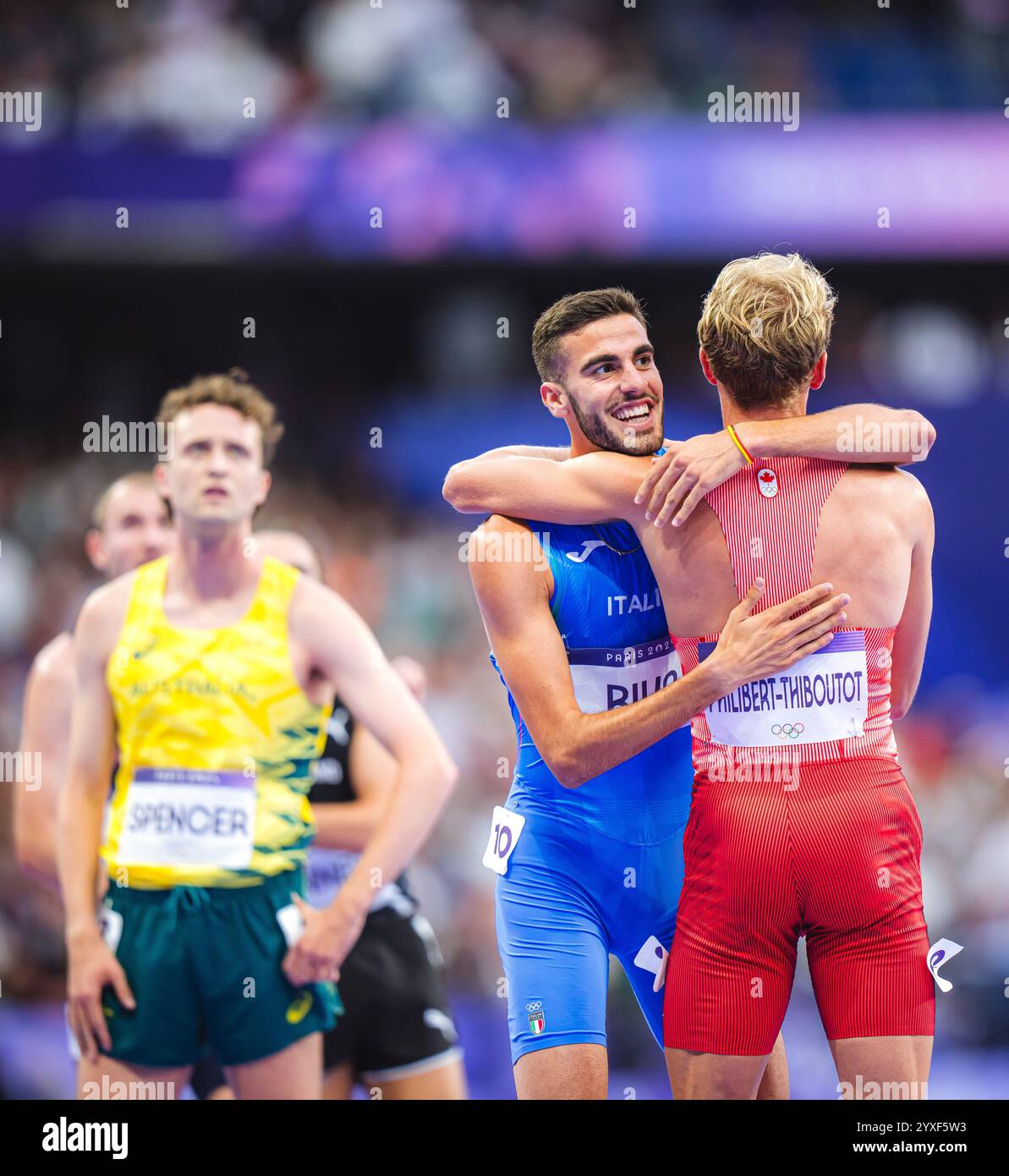 Federico Riva participating in the 1500 metres at the Paris 2024 ...