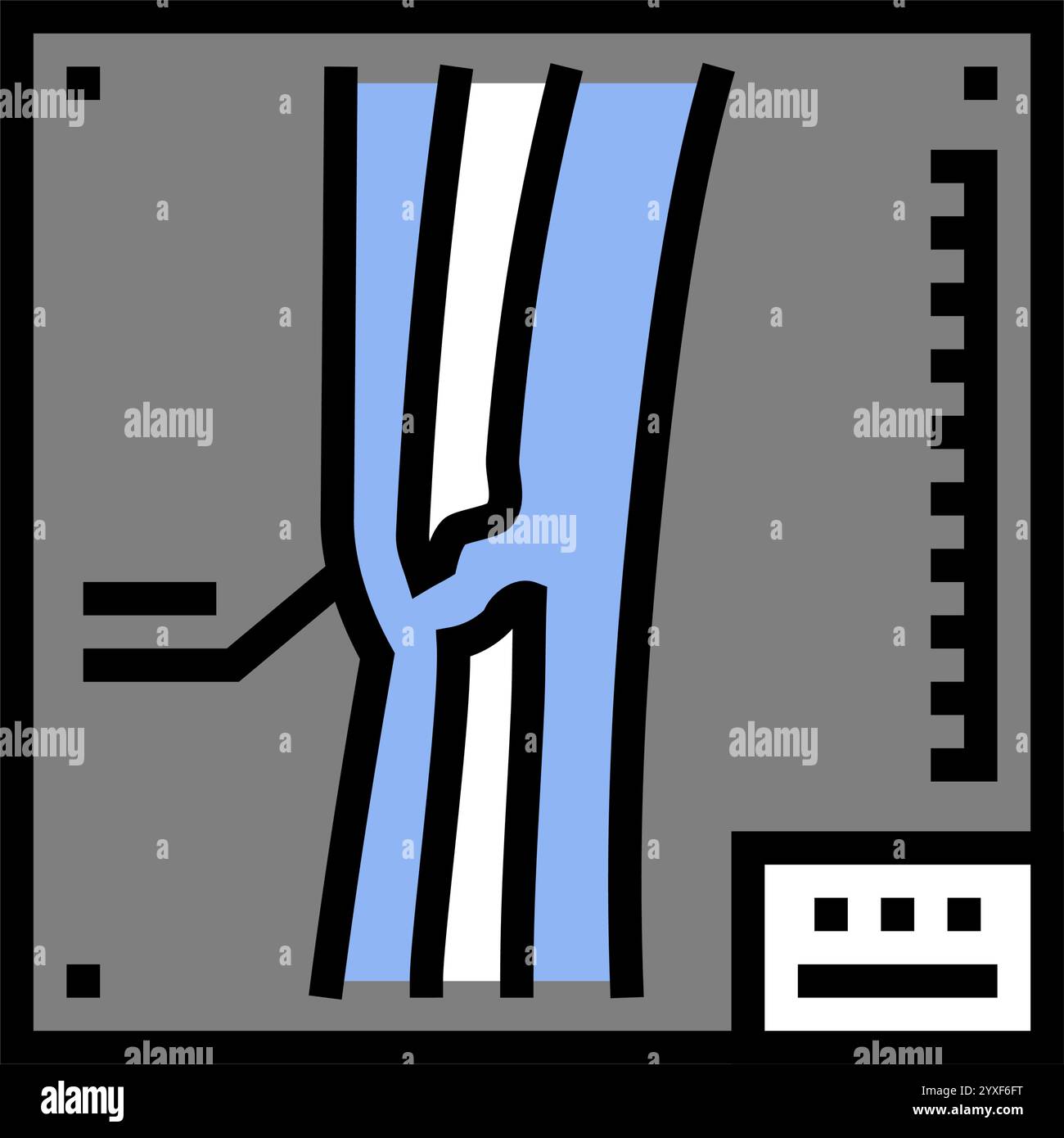 x ray of fracture color icon vector illustration Stock Vector Image ...