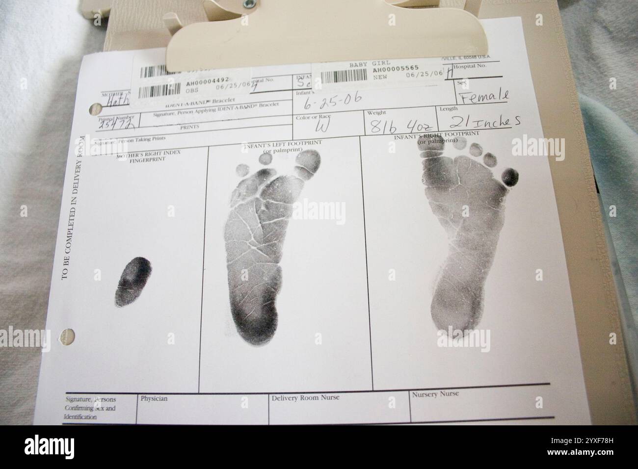 Infant footprints hi-res stock photography and images - Alamy