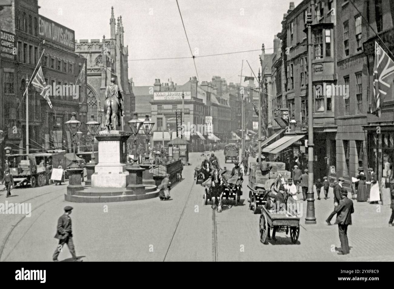 Looking north up Market Place, Kingston upon Hull, East Yorkshire ...