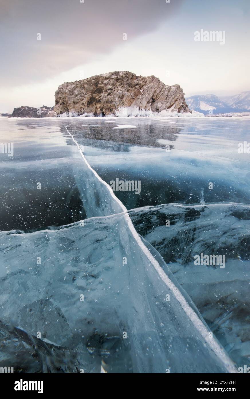 Frozen Baikal Lake, Irkutskâ€ Oblast, Siberia, Russia Stock Photo - Alamy