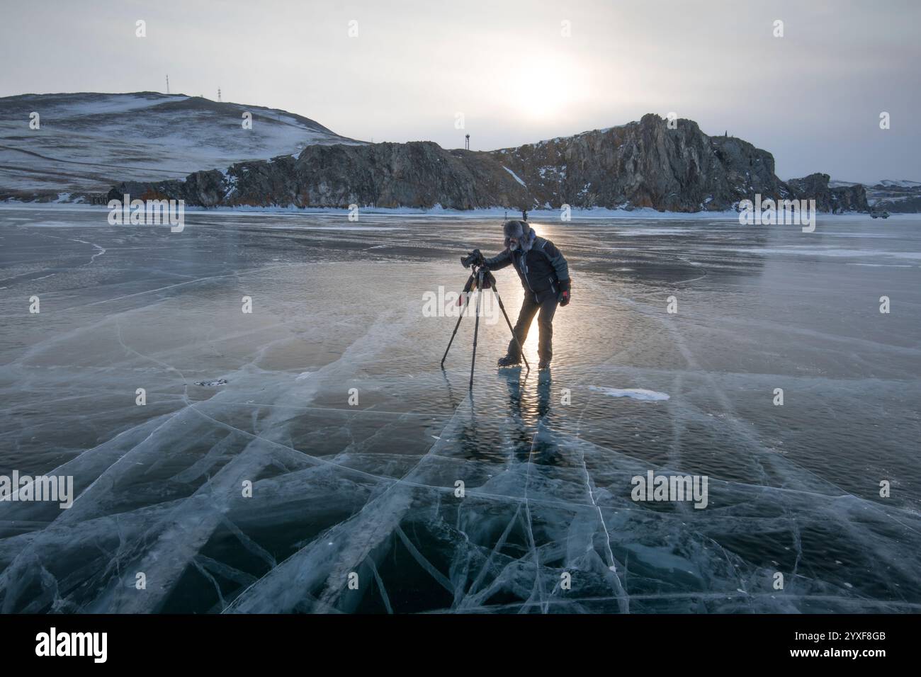 Frozen ice baikal lake hi-res stock photography and images - Alamy