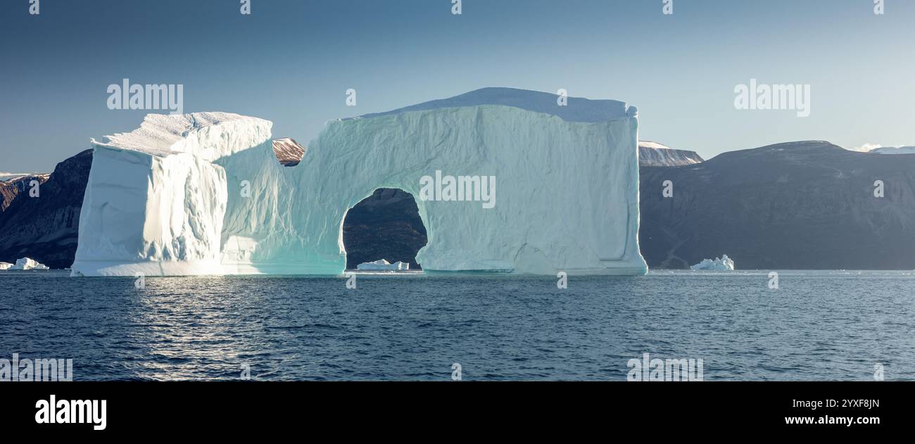 Big icebergs in Atlantic ocean, icefjord in Greenlandand the ...