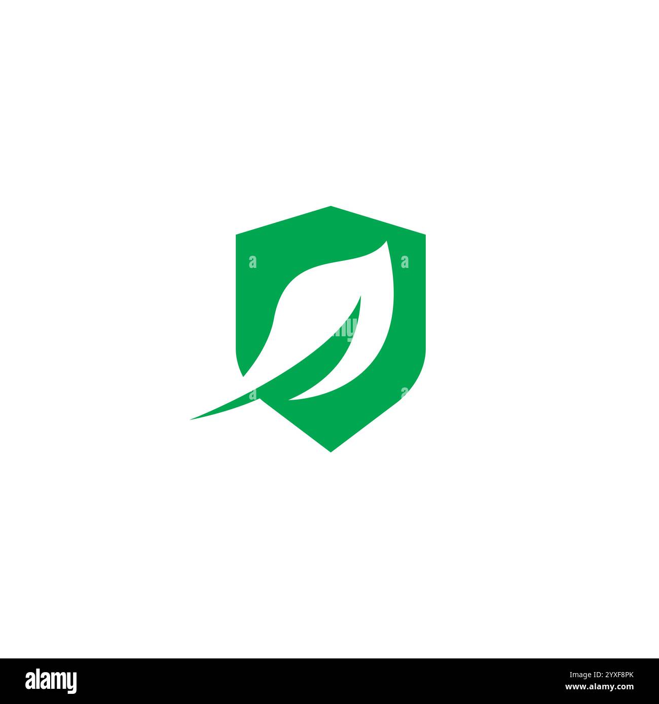 Leaf Shield logo Design. Organic Nature logo Stock Vector Image & Art ...