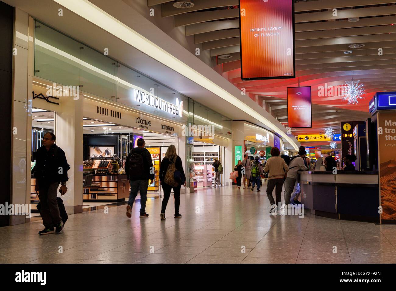 Shops at Heathrow, London airport, England, UK Stock Photo - Alamy