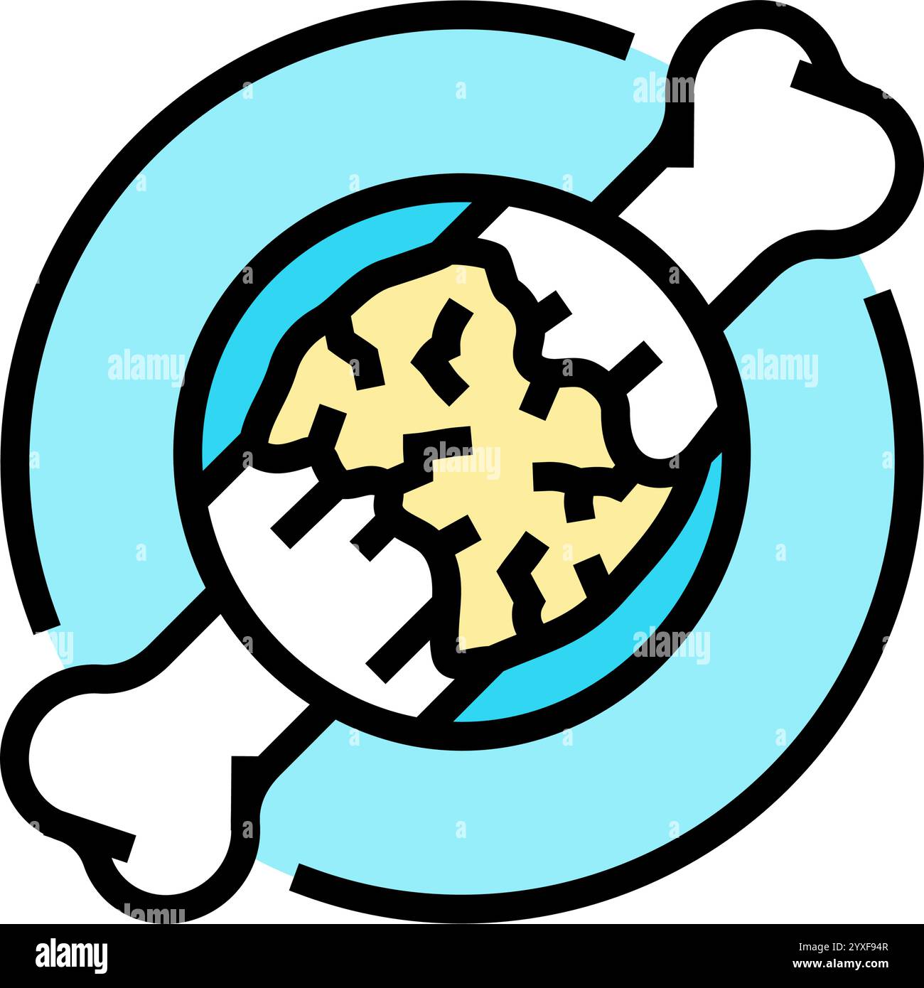 bone healing fracture injury color icon vector illustration Stock ...