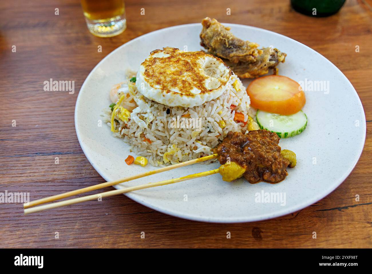 Masi Goreng, fried rice with chicken, Miri, Sarawak, Malaysia, Borneo ...