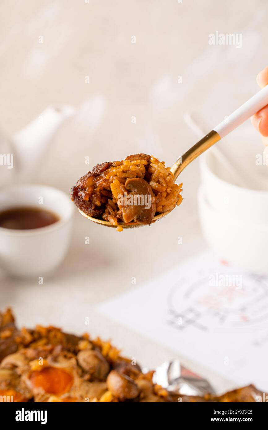 Lo mai gai or Lotus Rice is mostly a southern Chinese food. It contains ...