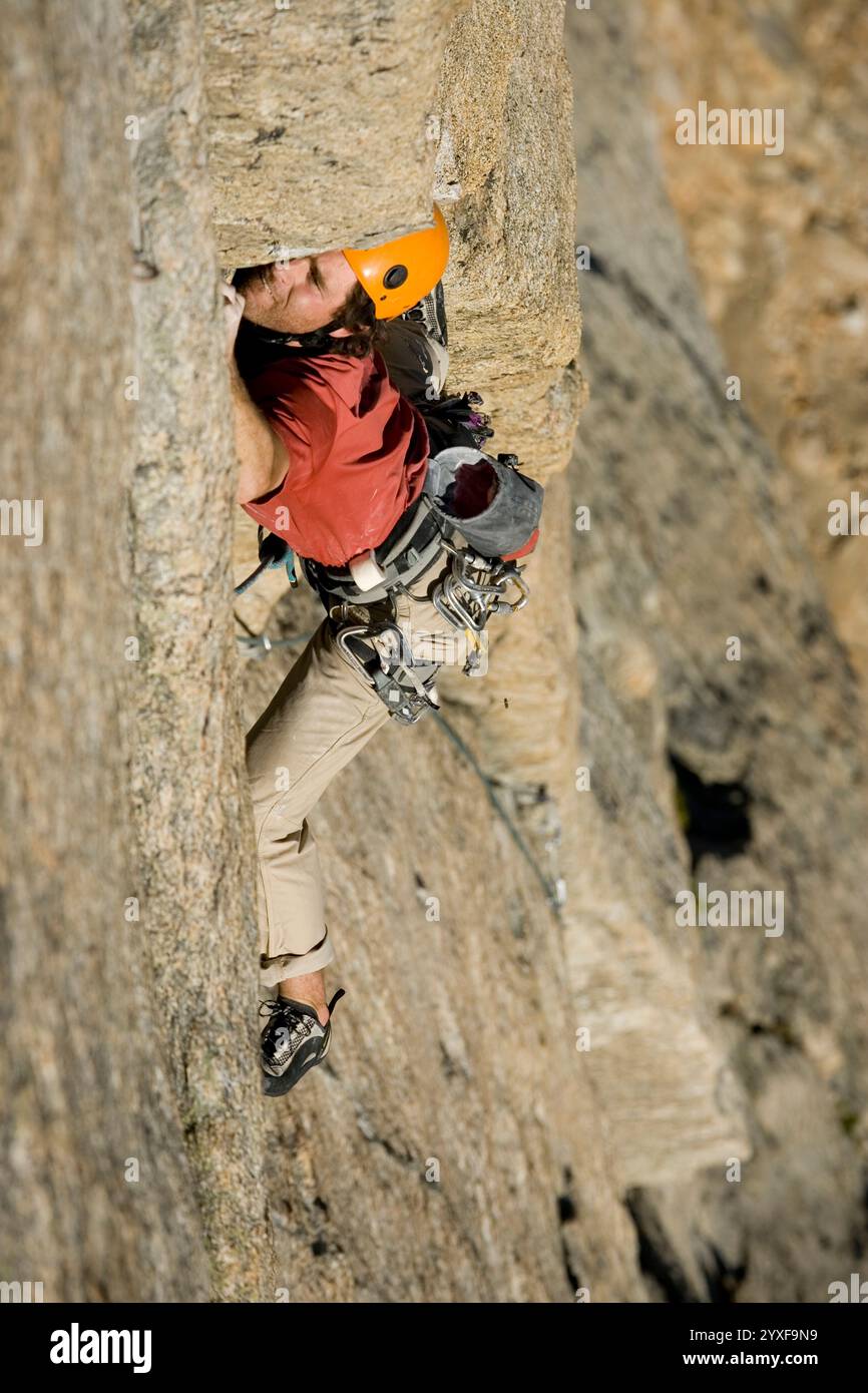 Alpine climber on granite mountains in Washington State Stock Photo - Alamy