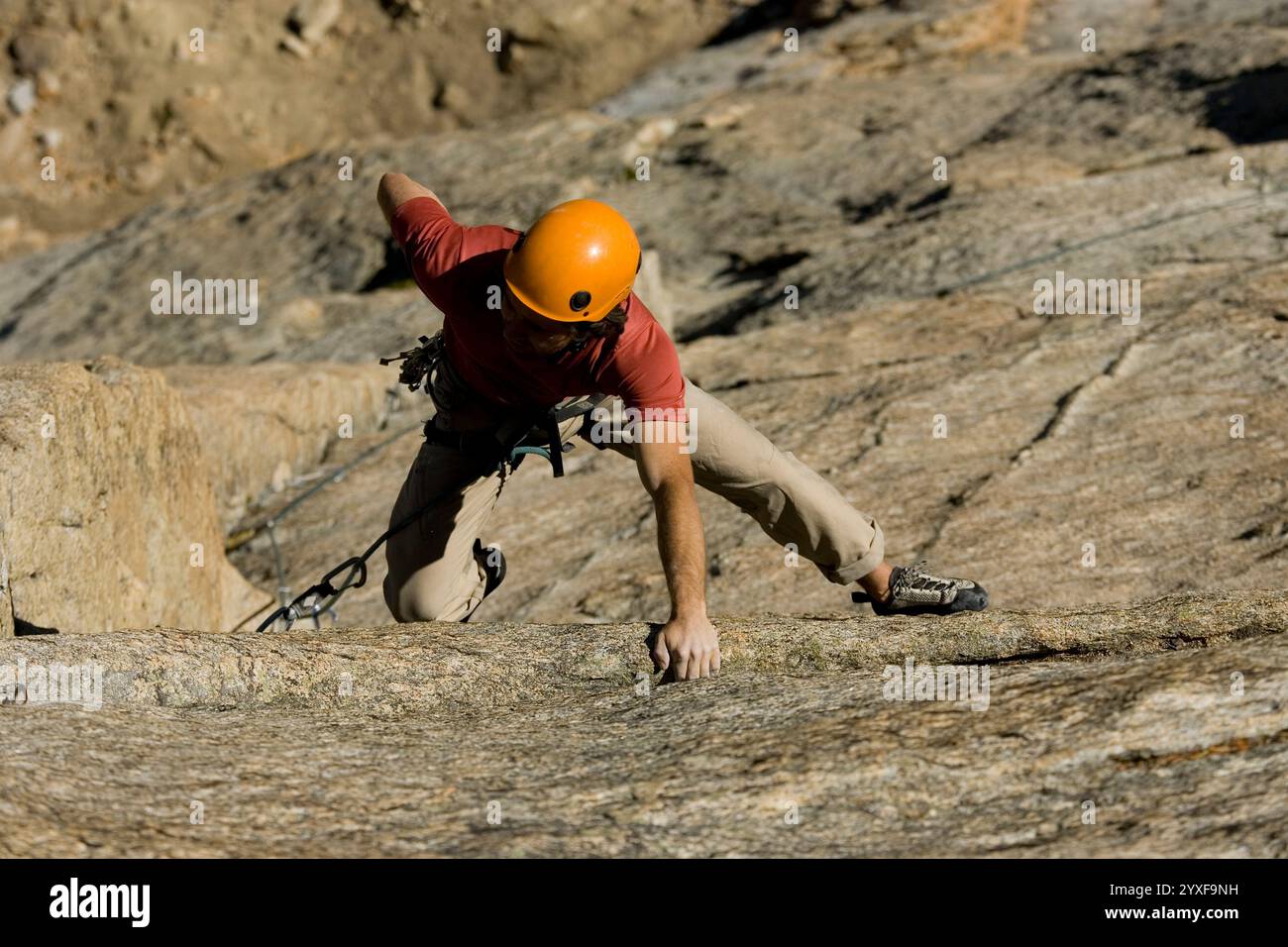 Alpine climber on granite mountains in Washington State Stock Photo - Alamy