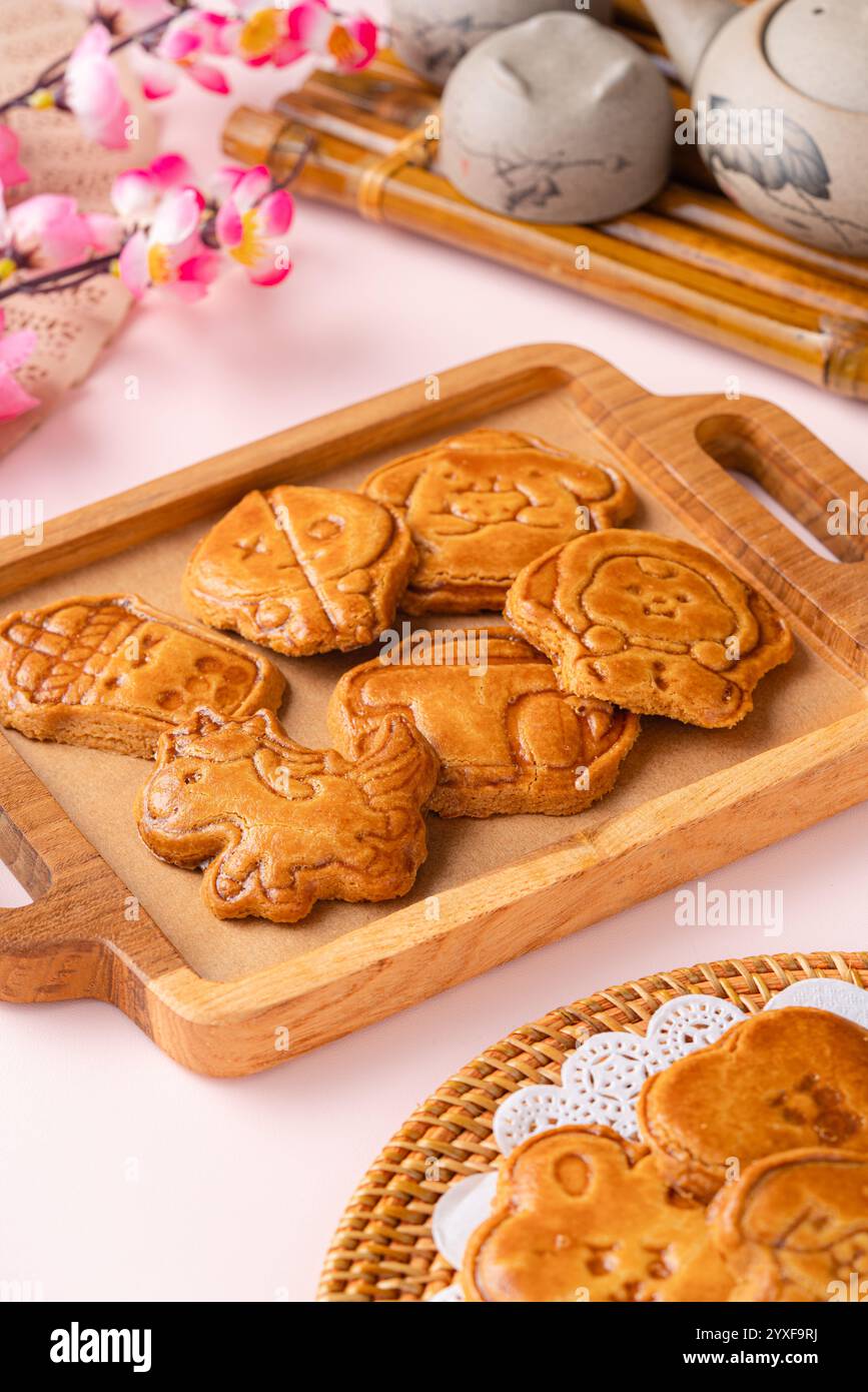 Mooncake biscuits are little sweet snacks which are like the outer ...