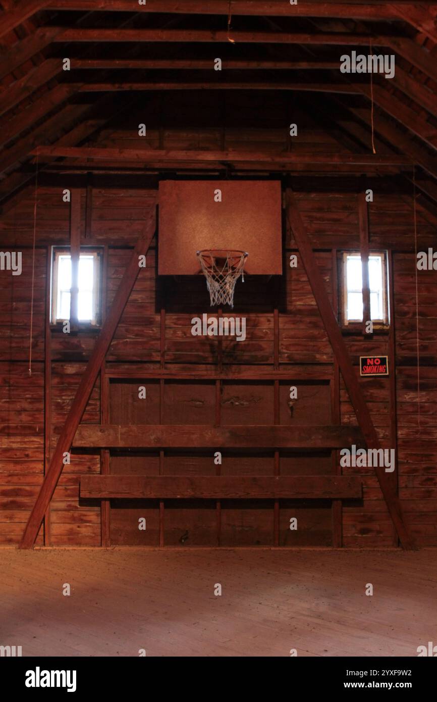 Indiana Barn Loft with Basketball hoop Stock Photo - Alamy