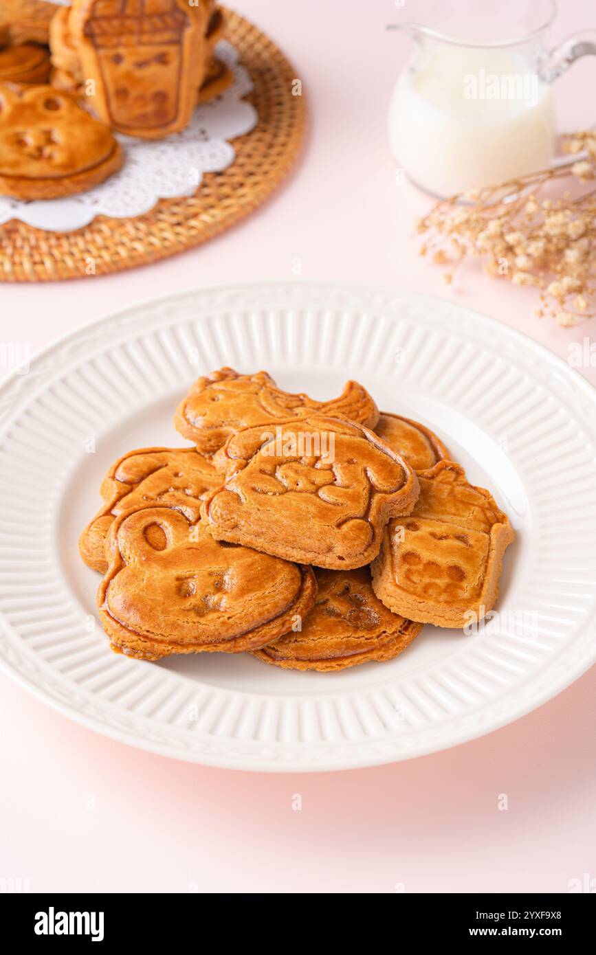 Mooncake biscuits are little sweet snacks which are like the outer ...