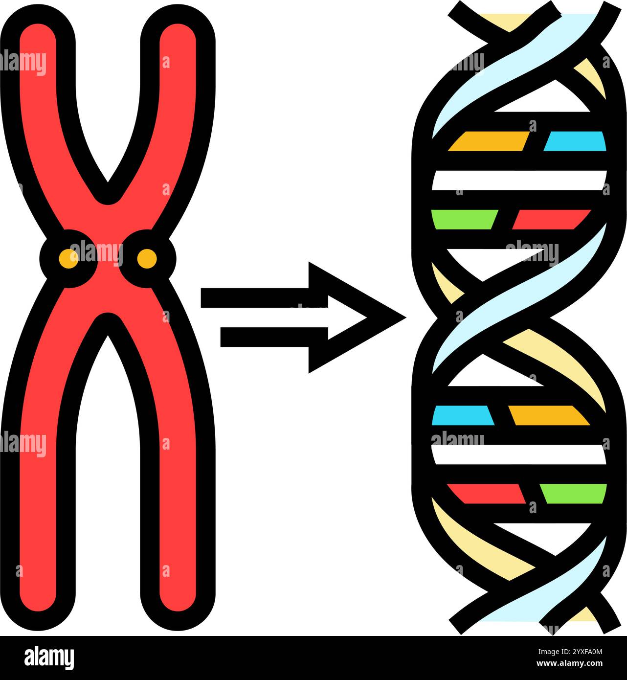 gene genetic engineering color icon vector illustration Stock Vector ...