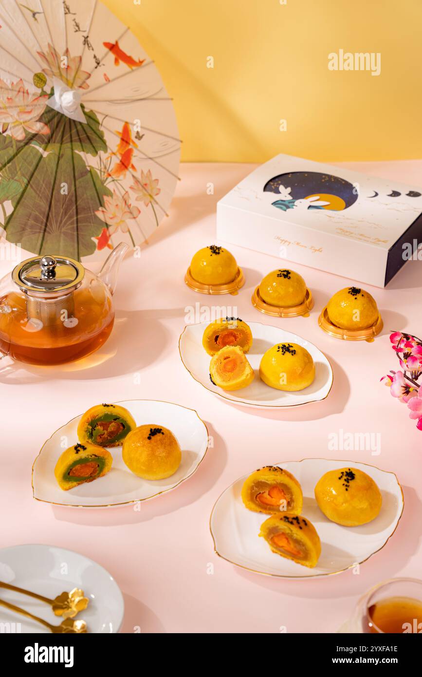 A mooncake is a Chinese bakery product traditionally eaten during the ...