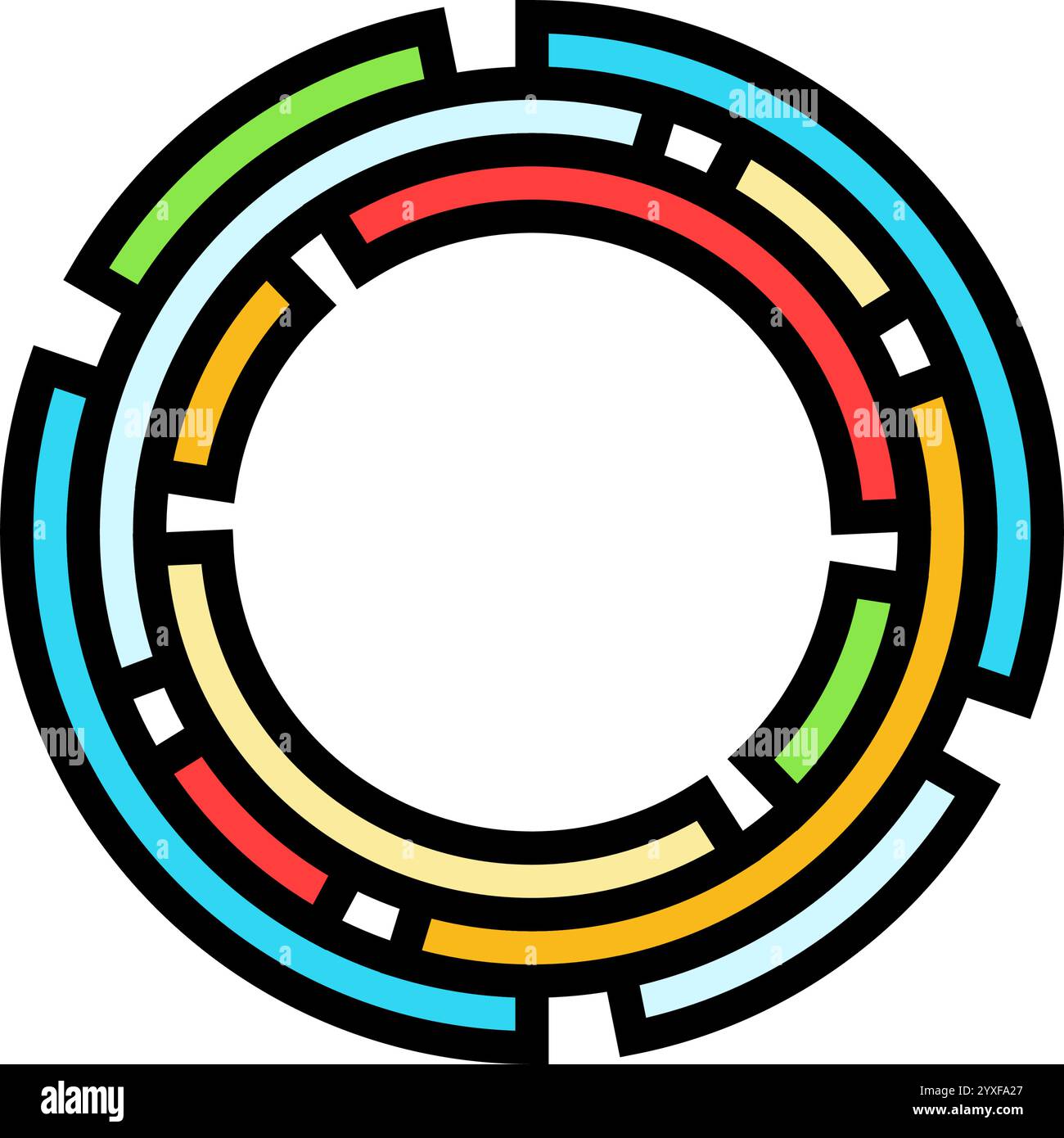 genome map genetic engineering color icon vector illustration Stock ...