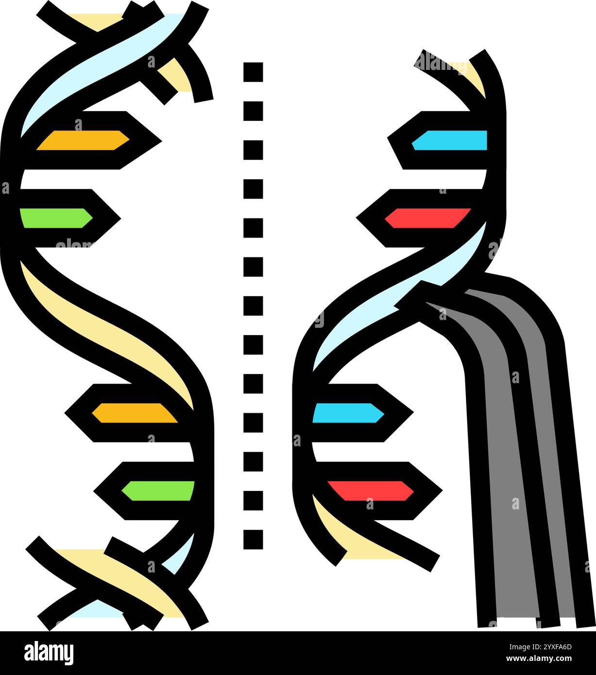genome editing genetic engineering color icon vector illustration Stock ...