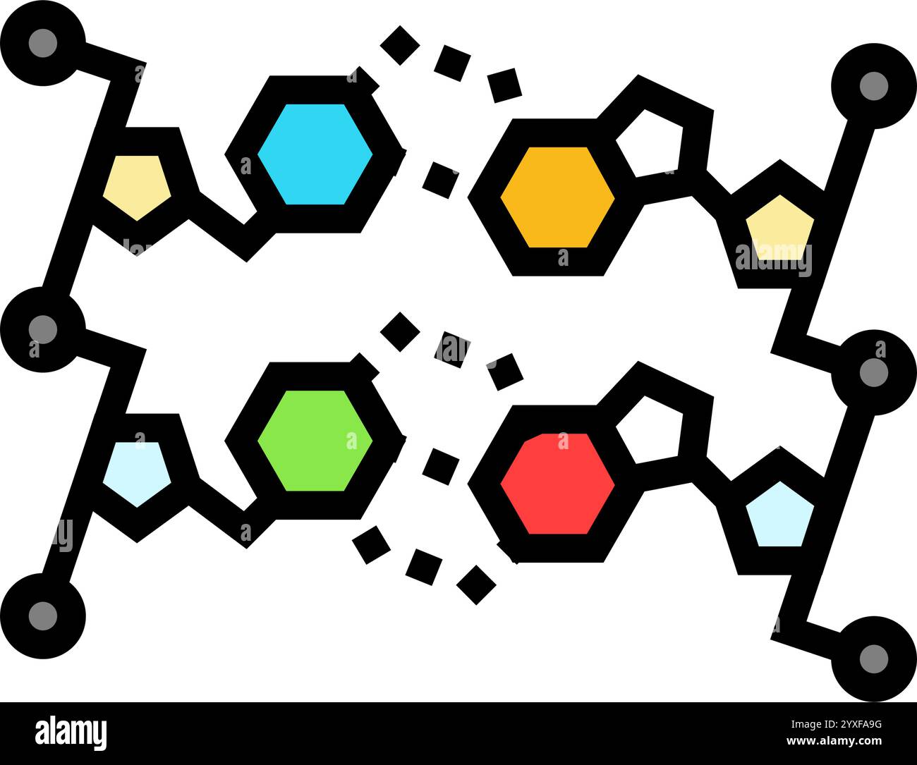 dna fragment genetic engineering color icon vector illustration Stock ...