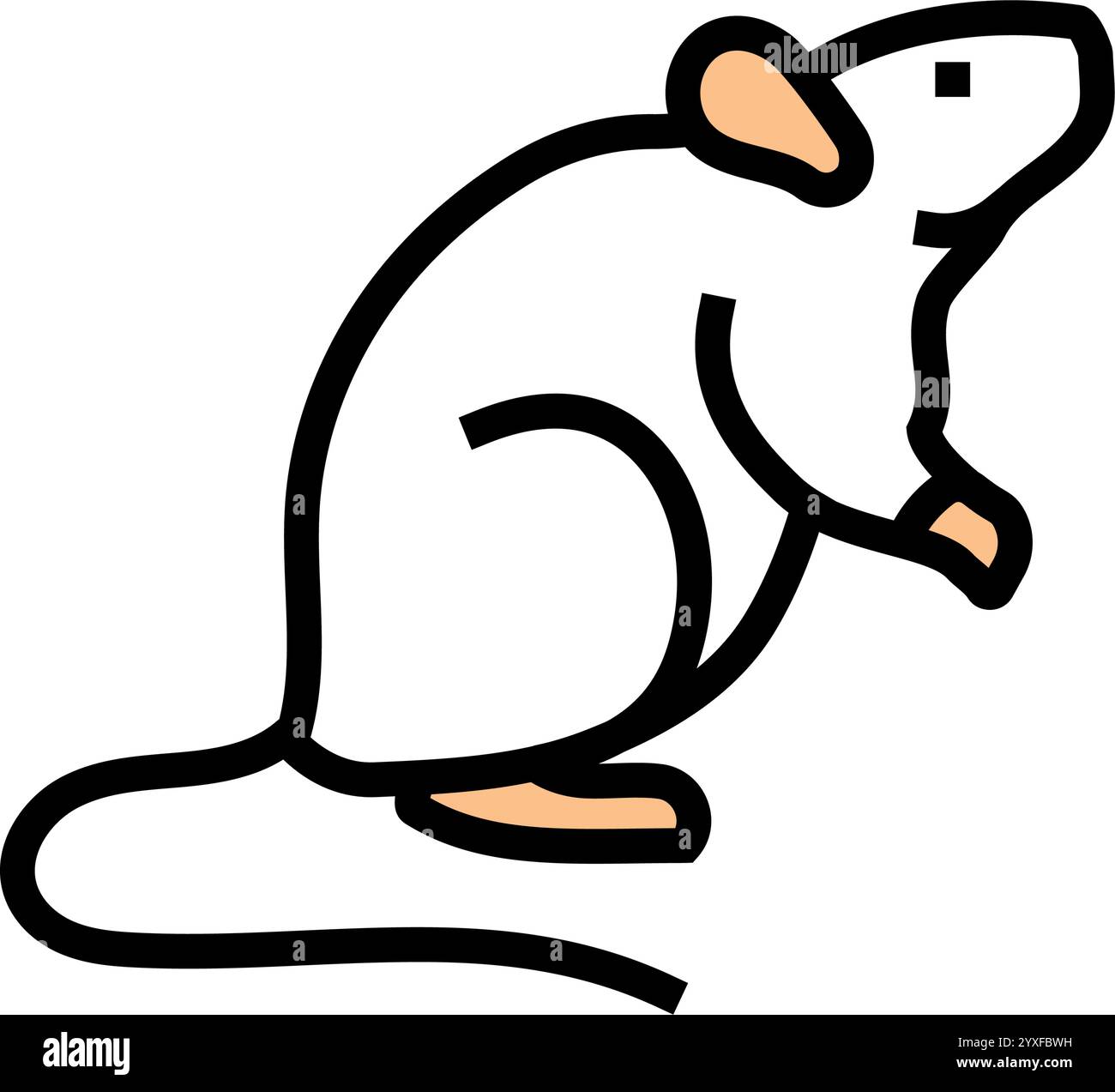 lab rat genetic engineering color icon vector illustration Stock Vector ...
