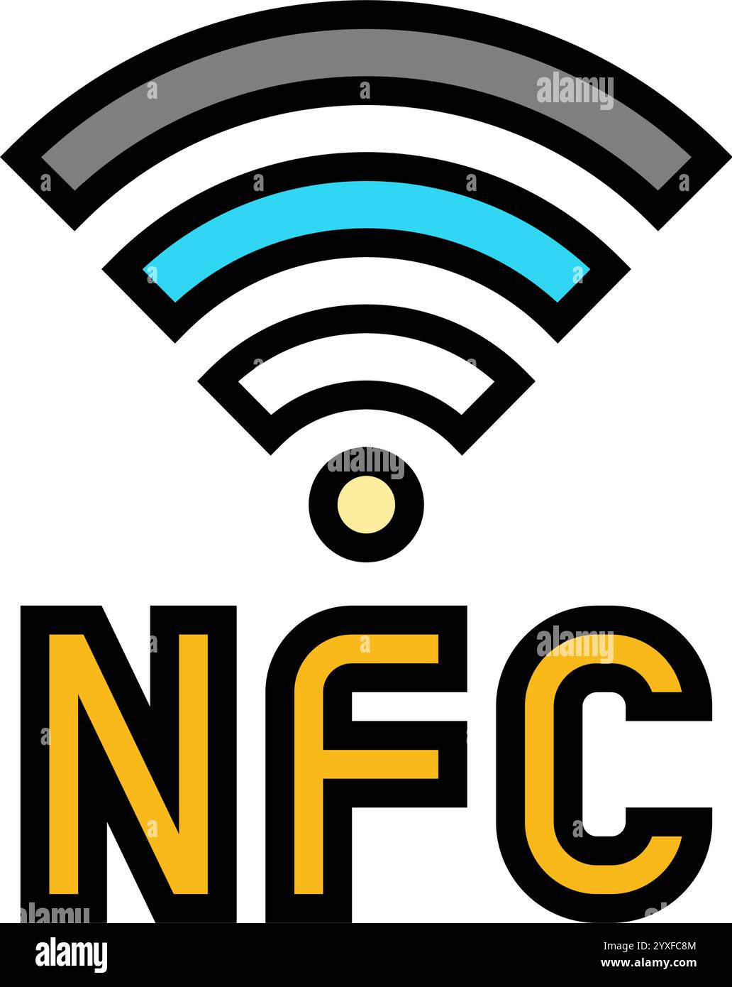 signal nfc technology color icon vector illustration Stock Vector Image ...