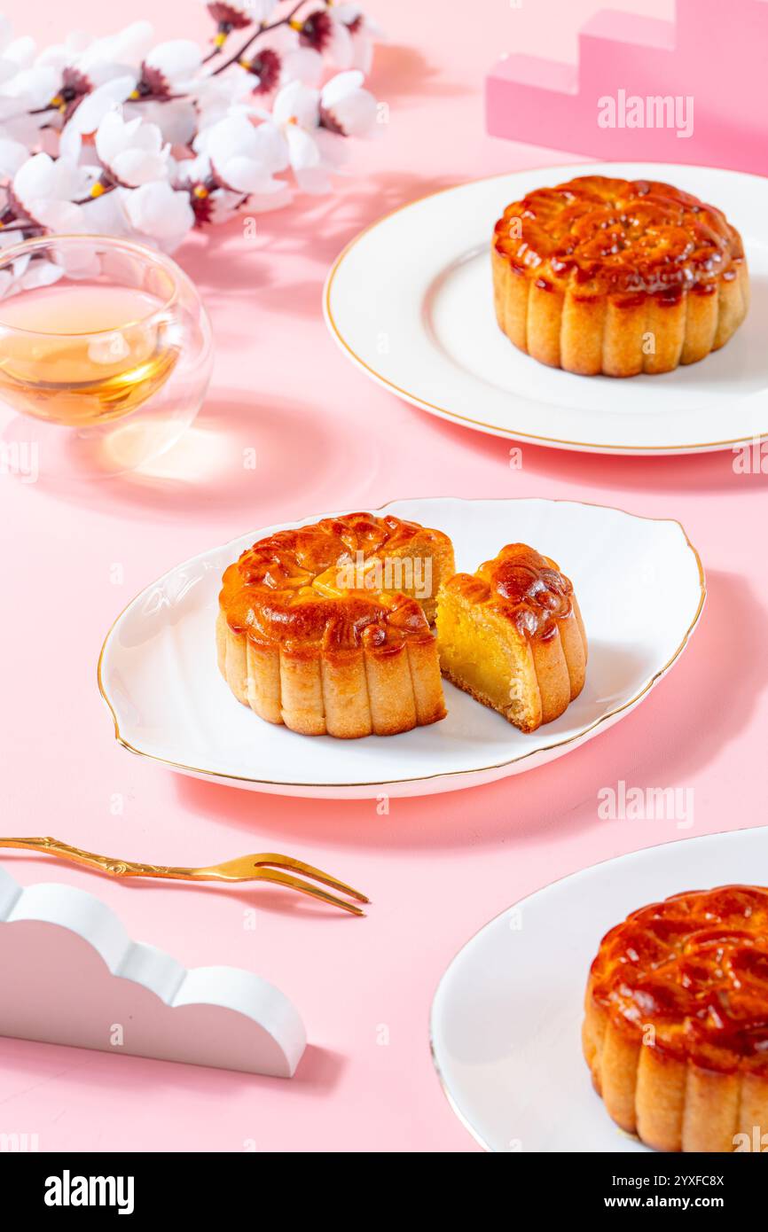 A mooncake is a Chinese bakery product traditionally eaten during the ...