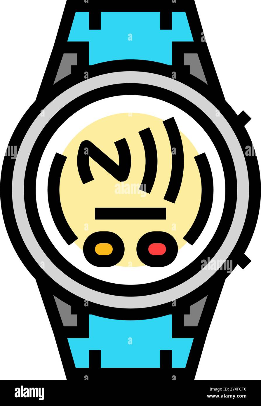 smartwatch nfc technology color icon vector illustration Stock Vector ...