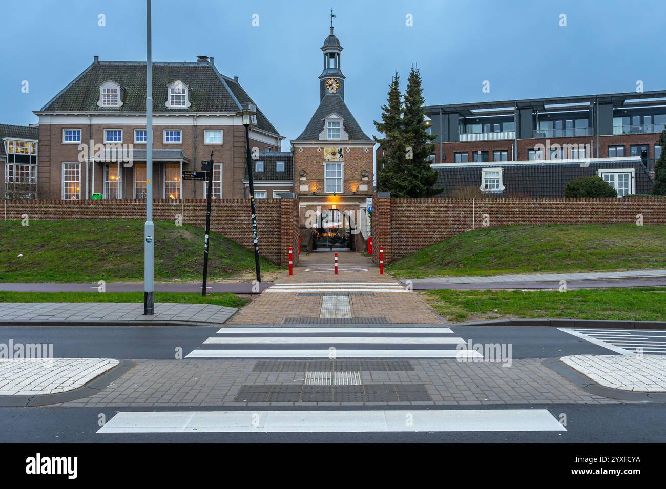 Historical water gate in dutch city of Tiel, Province Gelderland, The ...