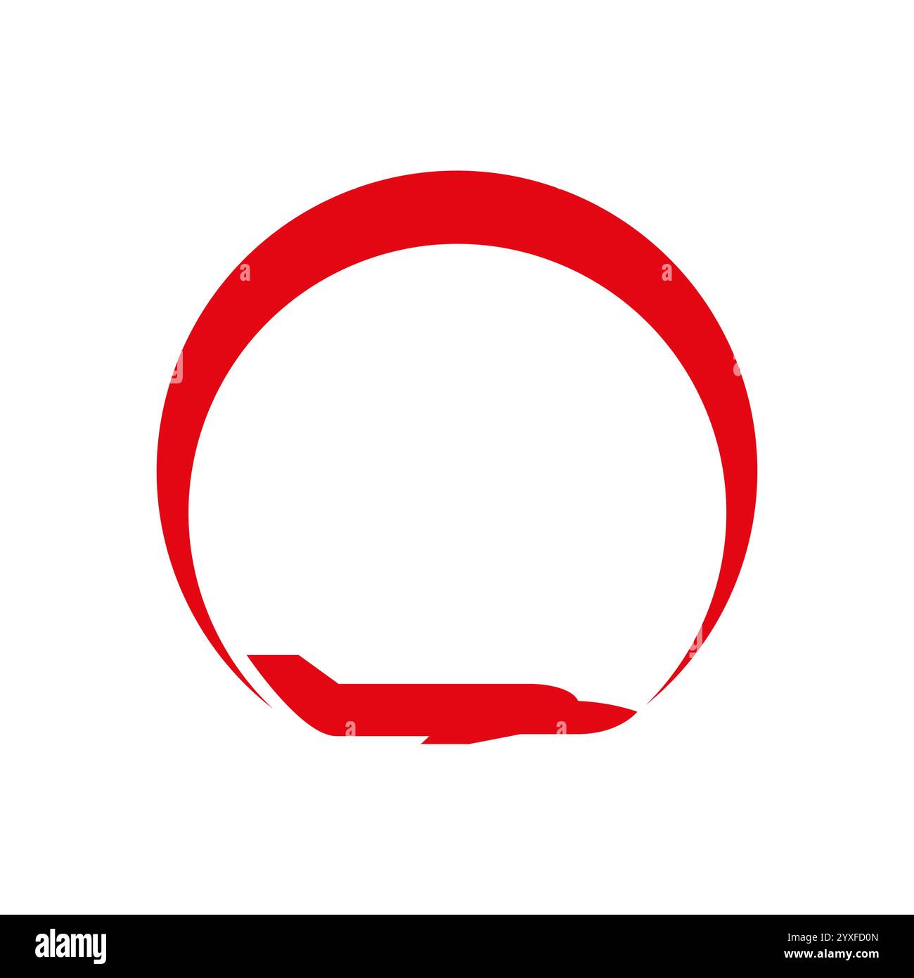 Airplane, business jet round emblem. Flat vector illustration isolated ...