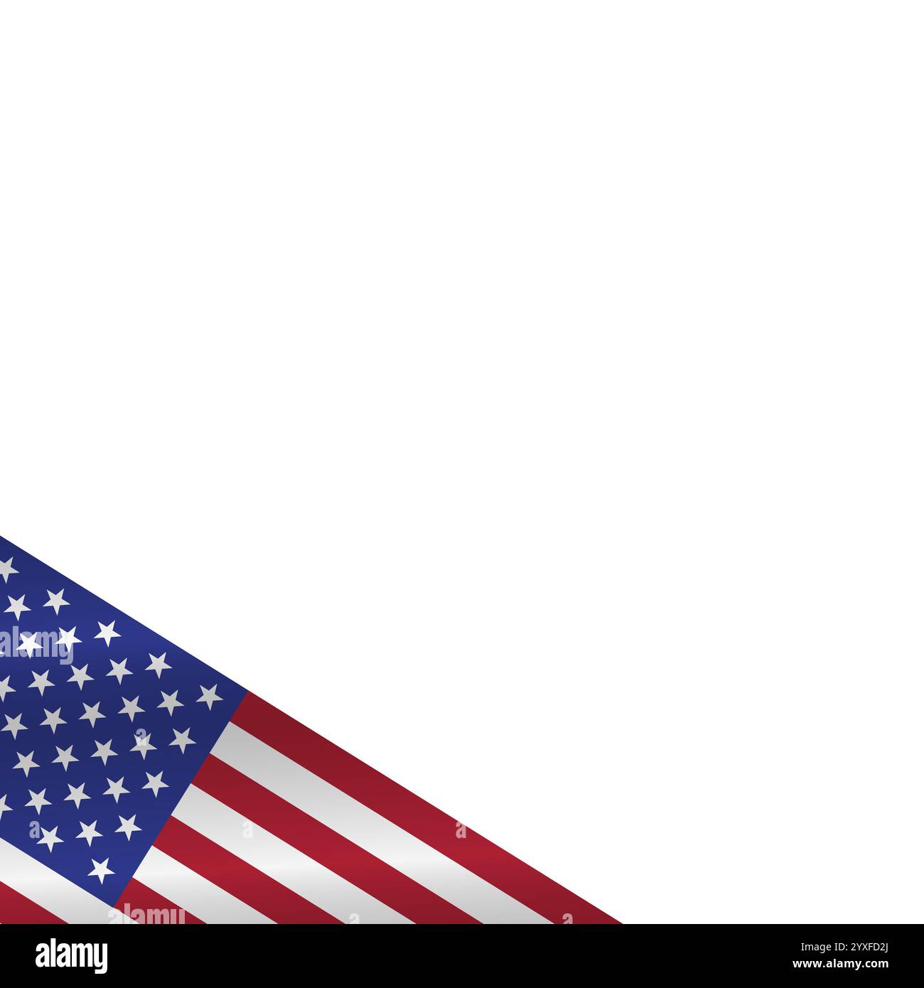 American flag corner frame. American elections. Flat vector ...