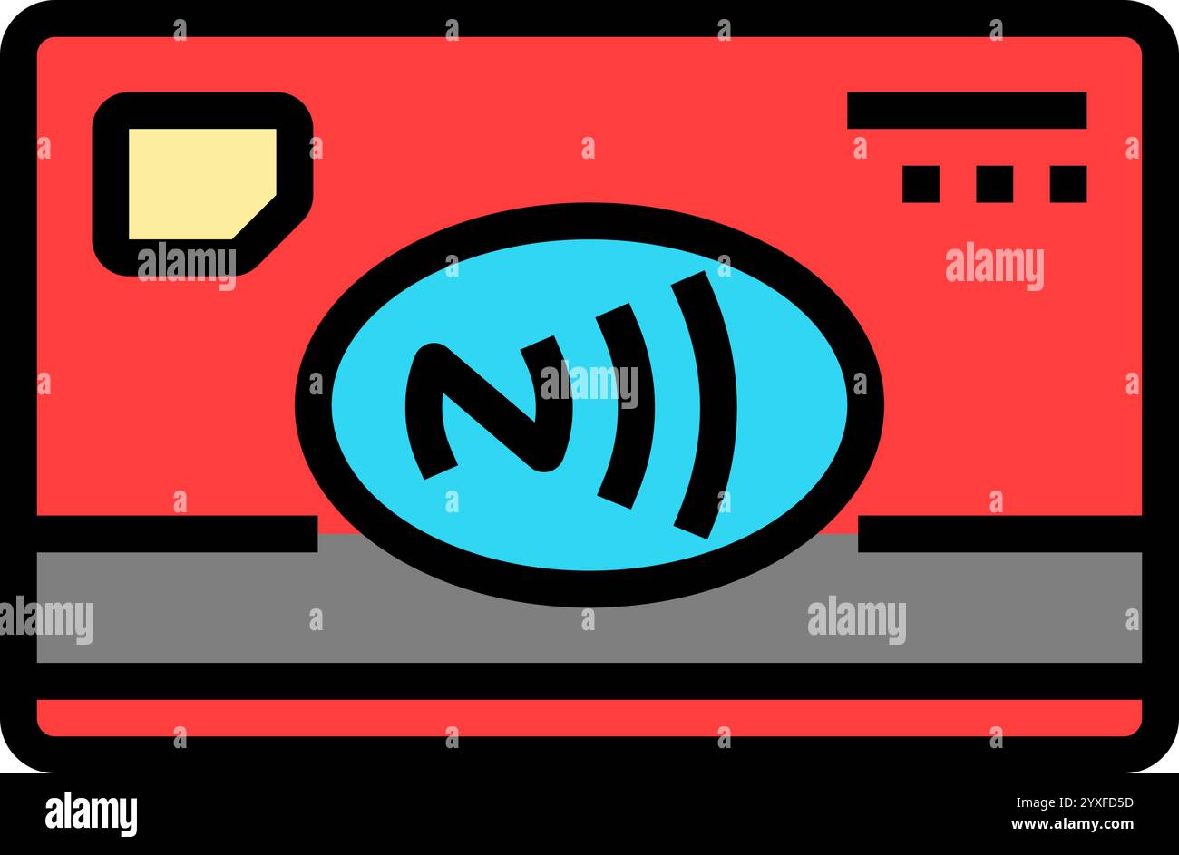 smart card nfc technology color icon vector illustration Stock Vector ...