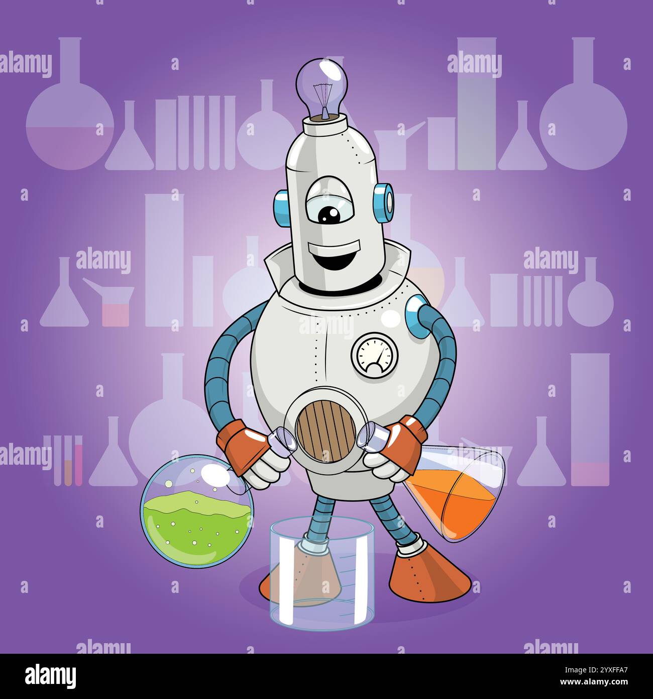 The light science cartoon hi-res stock photography and images - Alamy