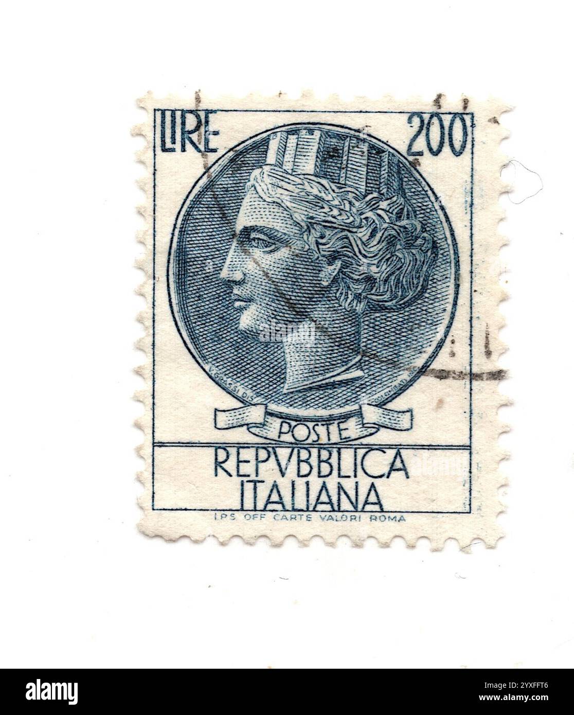 A vintage postage stamp from Italy isolated on a white background Stock ...