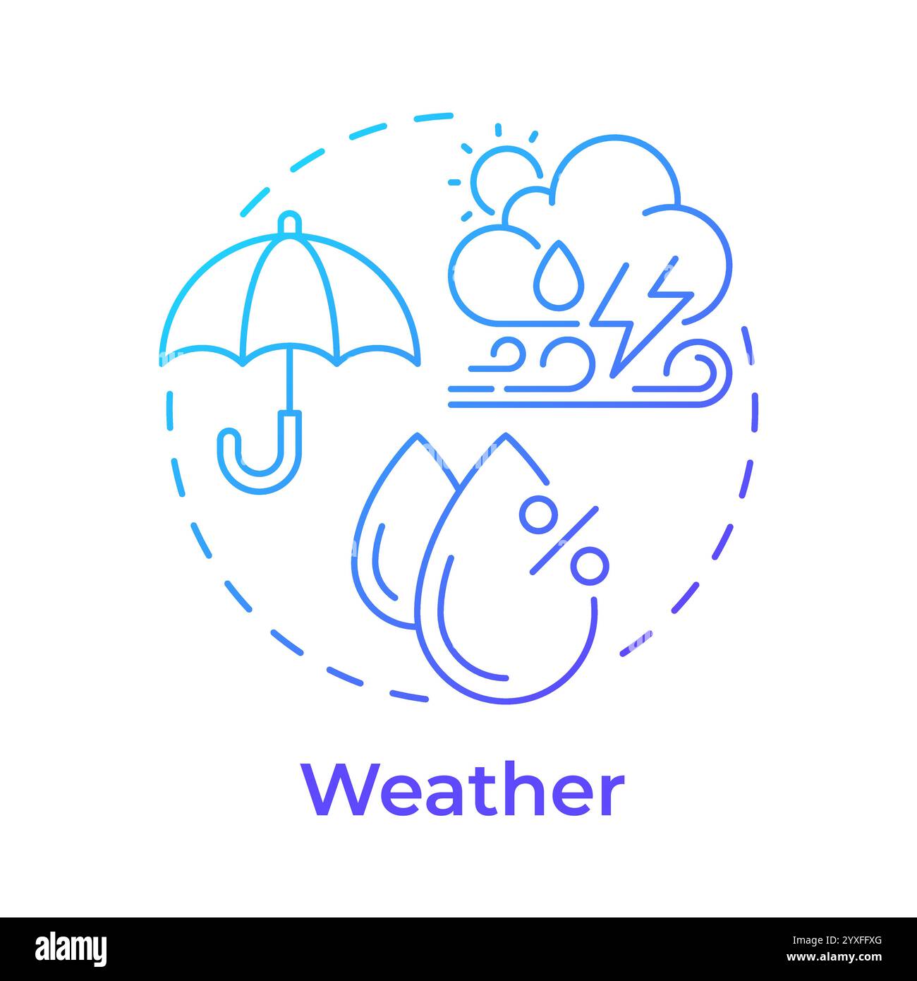 Weather blue gradient concept icon Stock Vector Image & Art - Alamy
