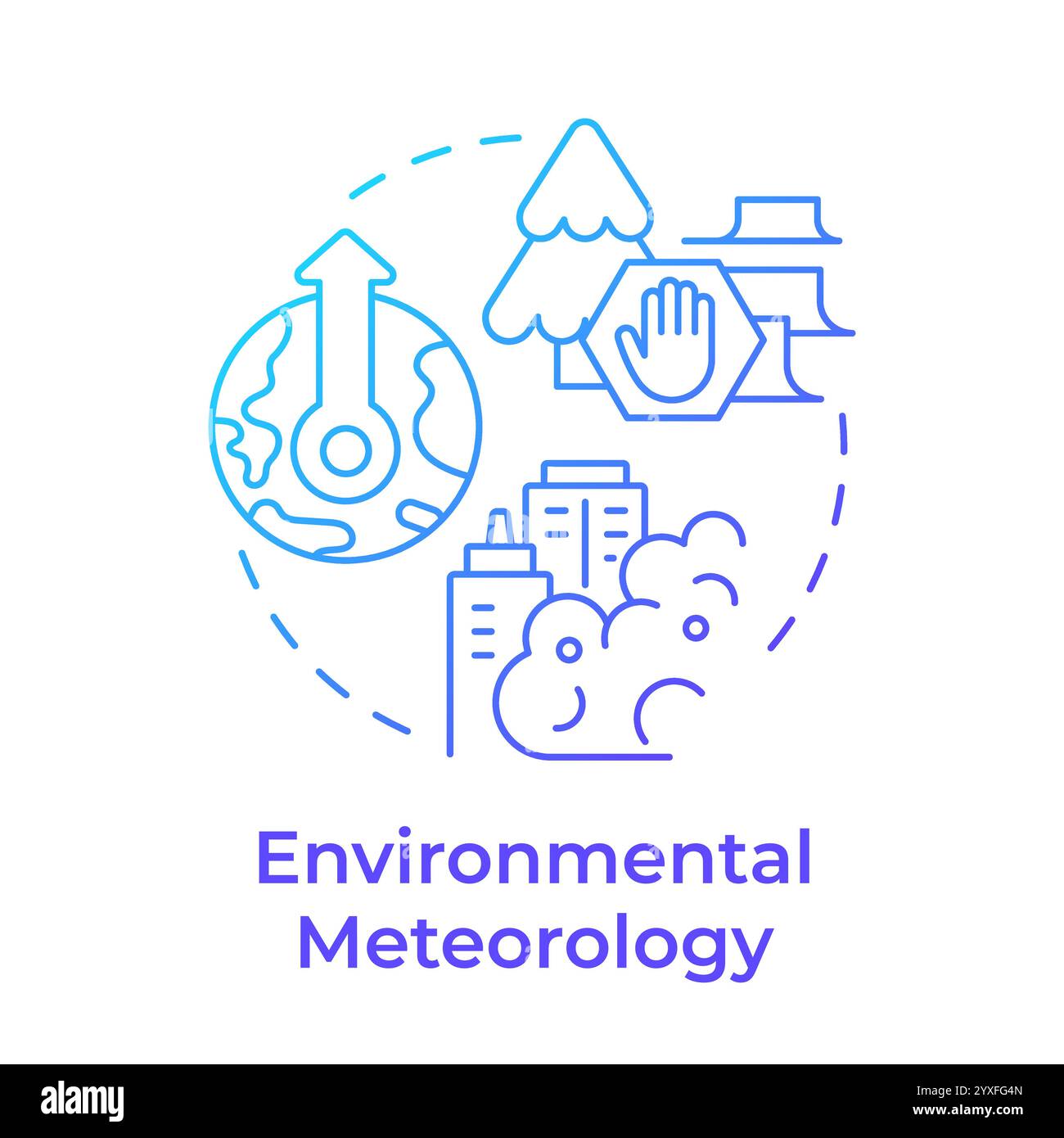 Environmental meteorology blue gradient concept icon Stock Vector Image & Art - Alamy