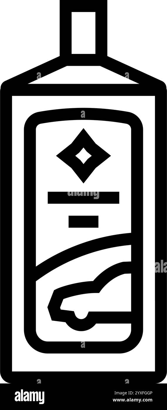 polishing compound car care line icon vector illustration Stock Vector ...