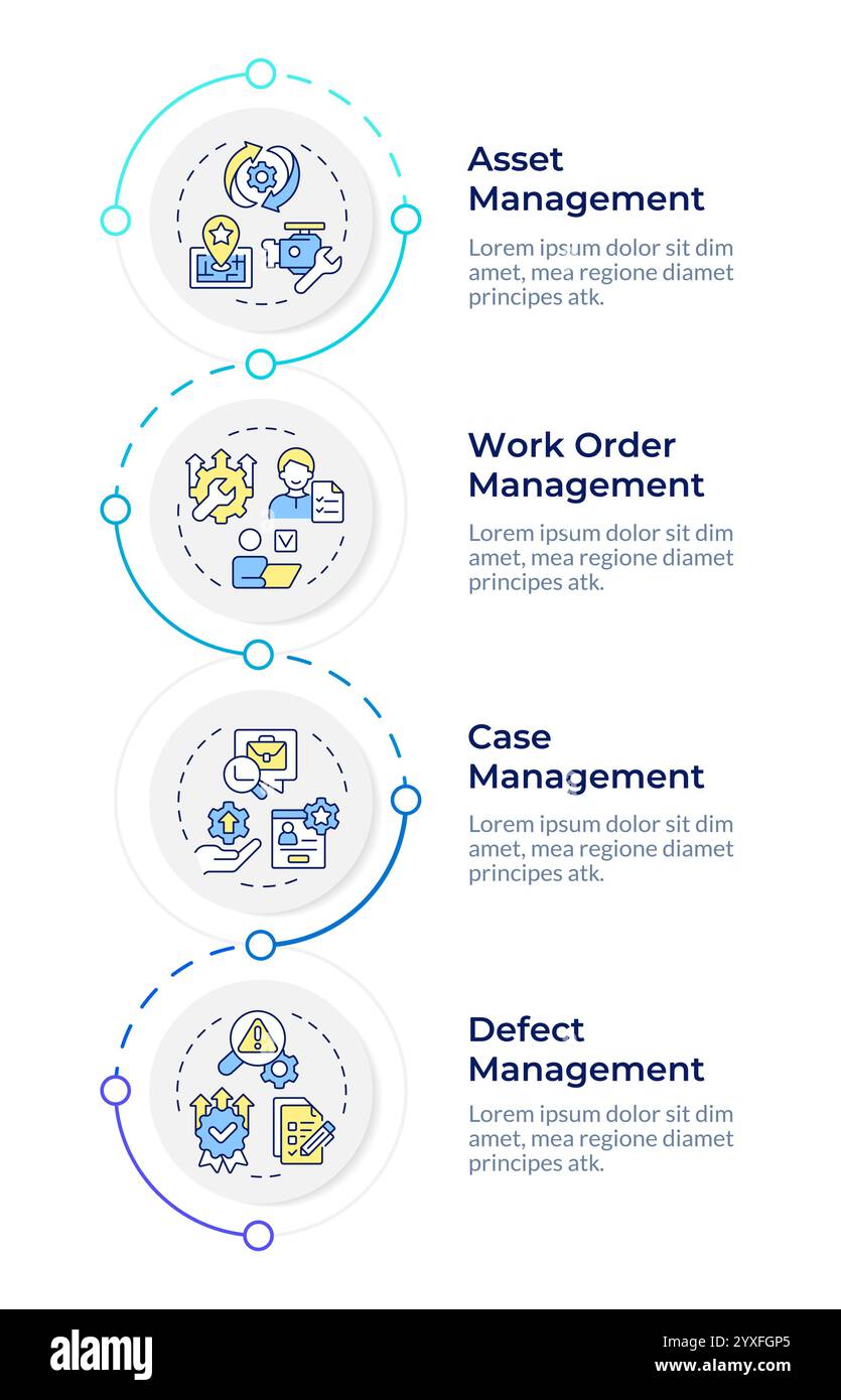 Core features of fsm systems infographic design templat Stock Vector ...
