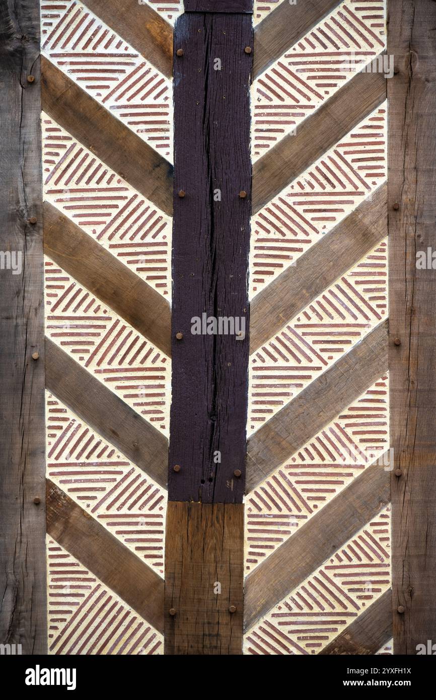 Half timbered detail, Beuvron en Auge, Normandy, France Stock Photo - Alamy